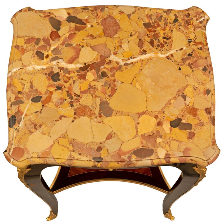 French 19th Century Louis XV St. Kingwood, Ormolu and Brèche D'alep ...