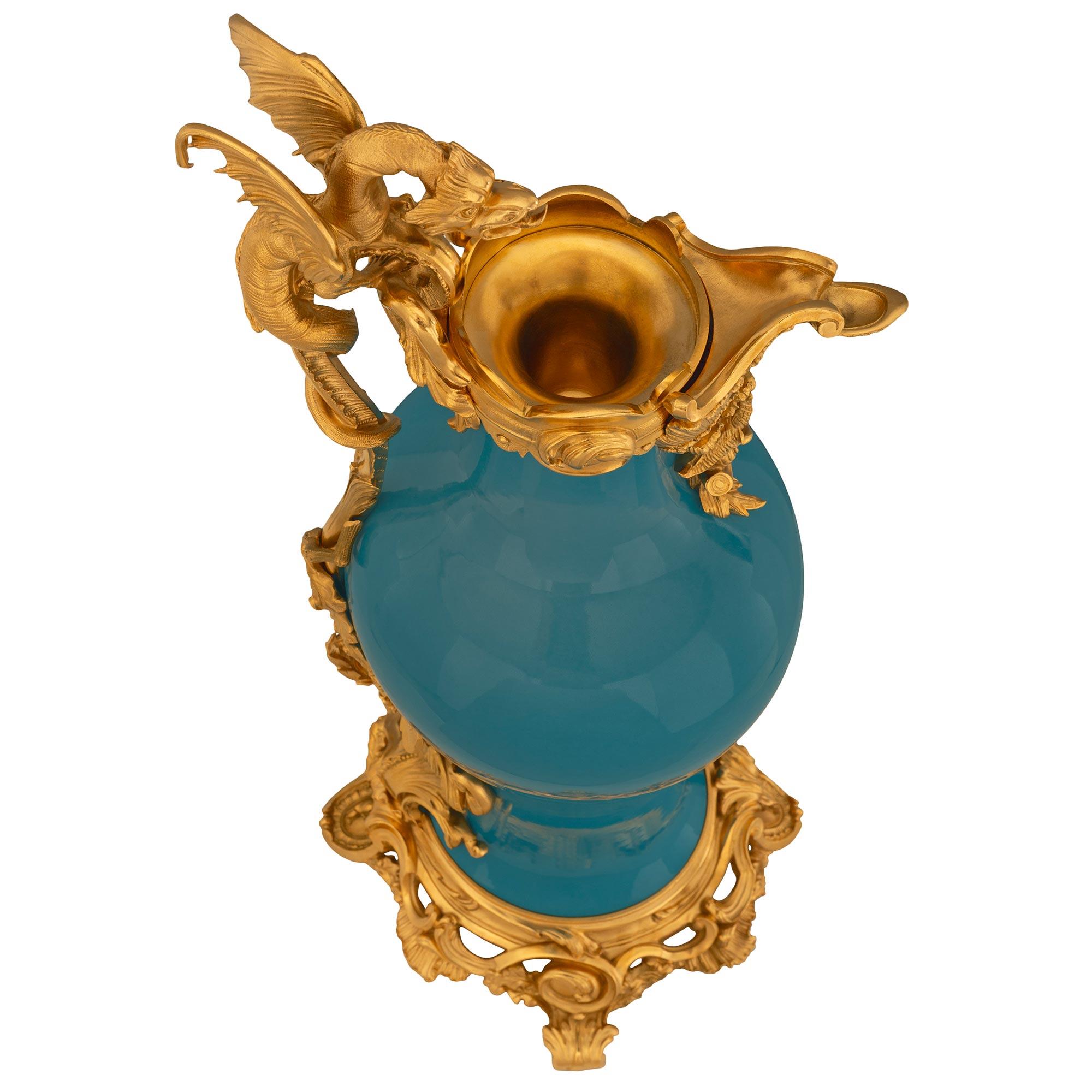 French 19th Century Louis XV St. Ormolu And Chinese Porcelain Ewer/Vase ...
