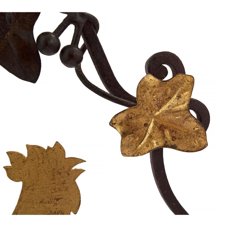 French 19th Century Louis XV St. Patinated Iron And Gilt Iron Six Light ...