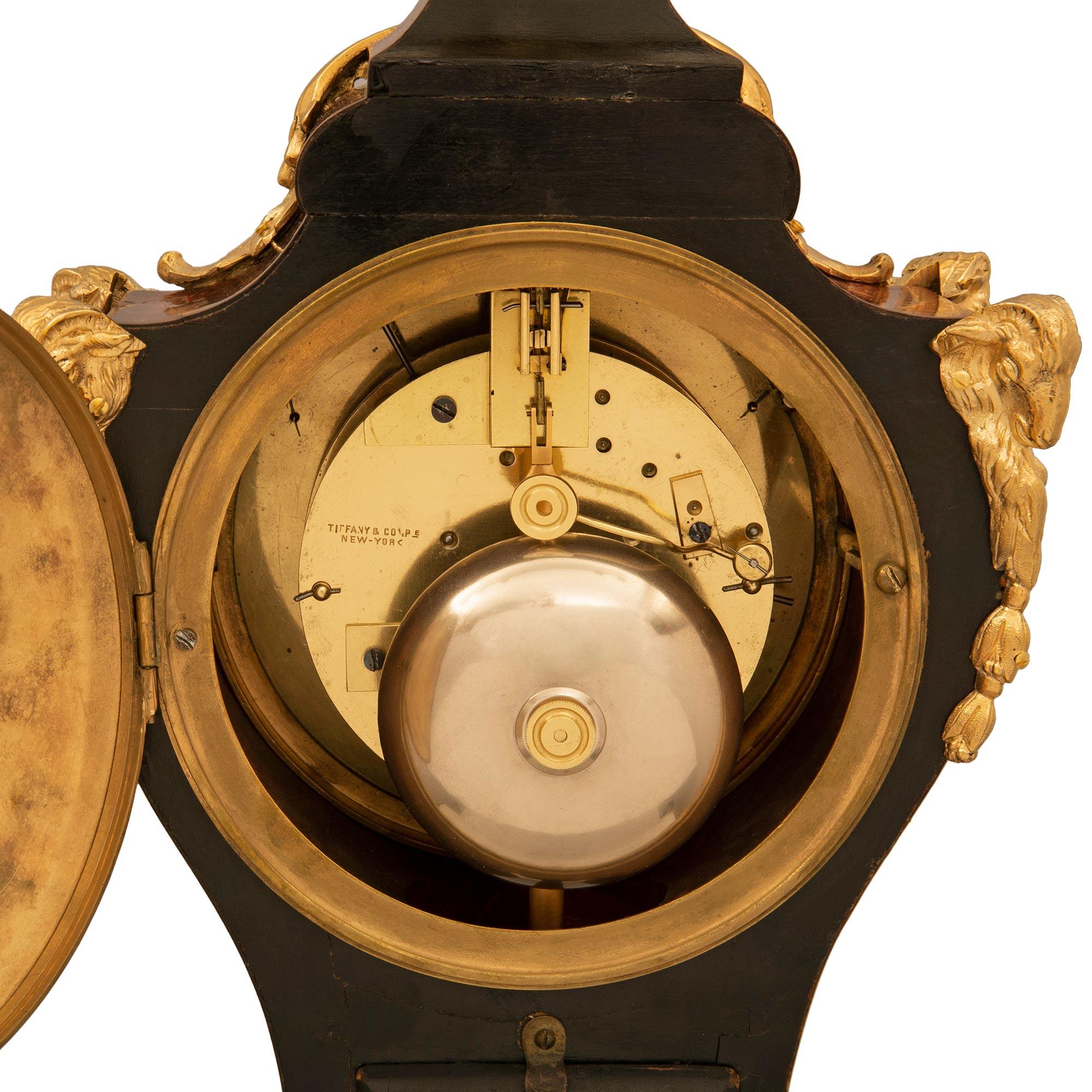 French 19th Century Louis XV St. Tortoiseshell and Ormolu Clock by ...