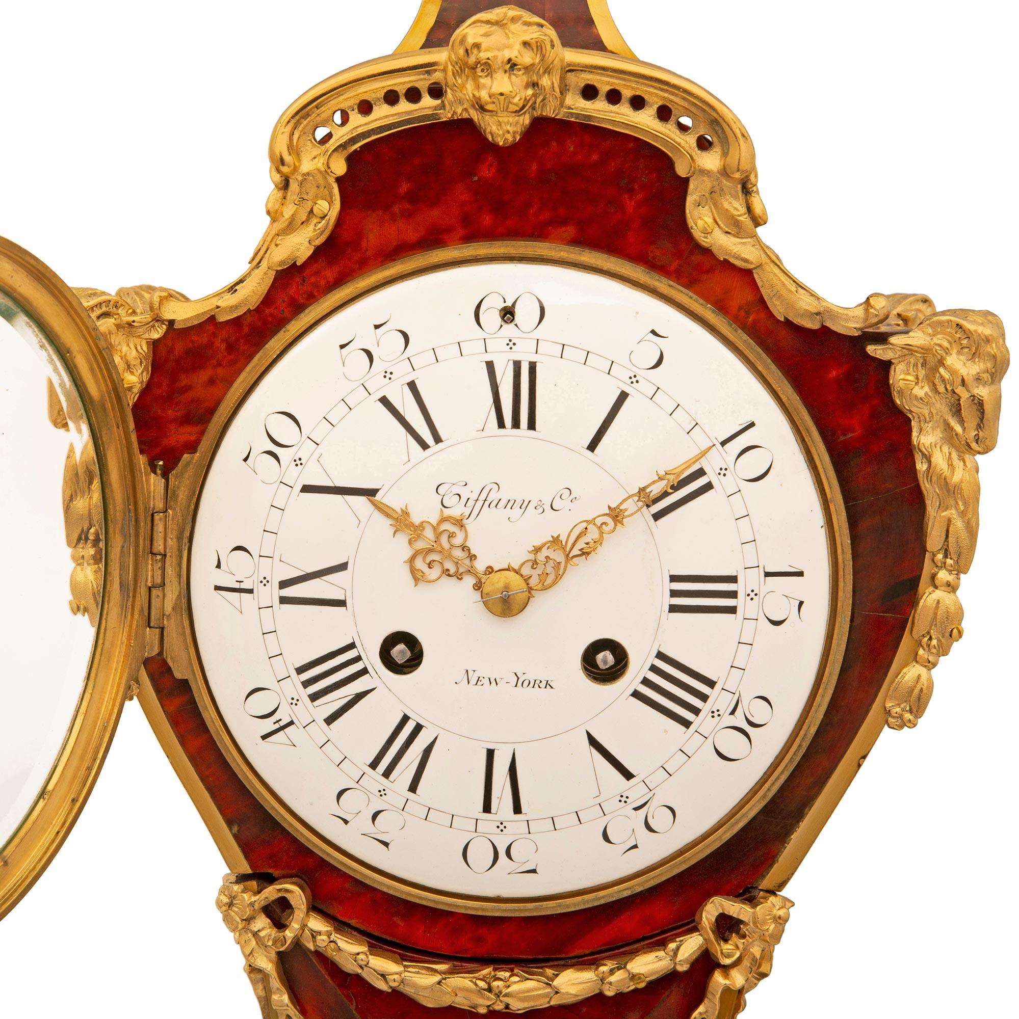 French 19th Century Louis XV St. Tortoiseshell and Ormolu Clock by ...
