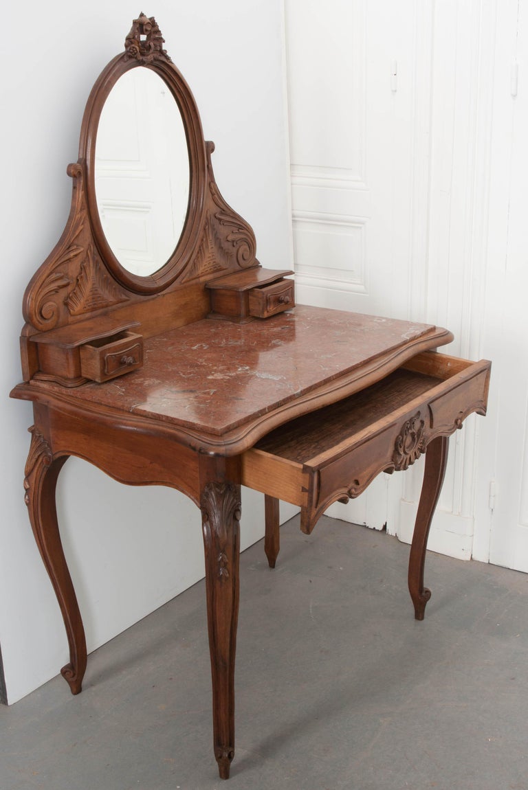 French, 19th Century Louis XV Style Walnut Vanity at 1stDibs