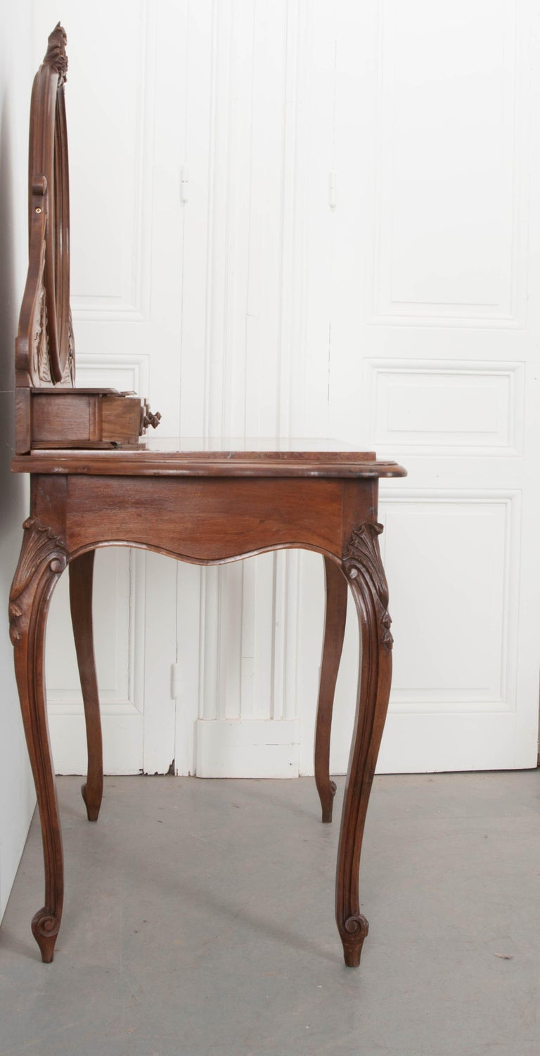 French, 19th Century Louis XV Style Walnut Vanity at 1stDibs