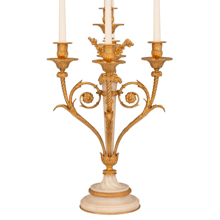 French 19th Century Louis XVI St. Belle Époque Period Candelabra Lamps ...