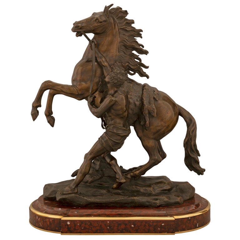French 19th Century Louis XVI St. Bronze, Ormolu And Marble Statue For ...