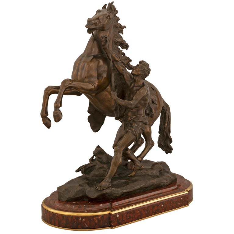French 19th Century Louis XVI St. Bronze, Ormolu And Marble Statue For ...