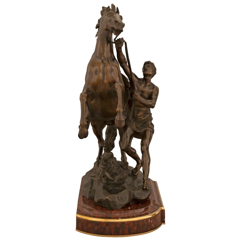 French 19th Century Louis XVI St. Bronze, Ormolu And Marble Statue For ...