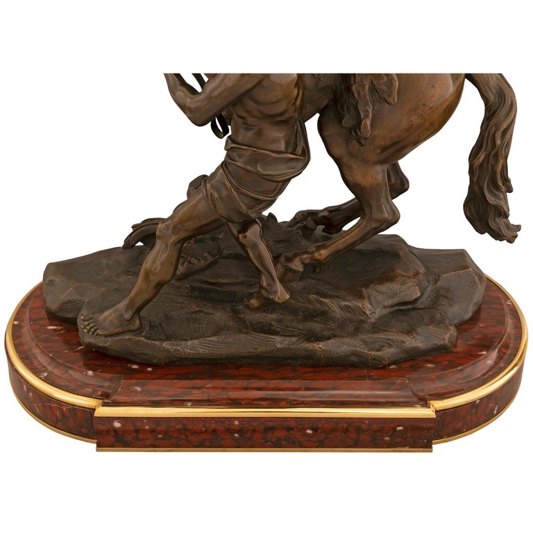French 19th Century Louis XVI St. Bronze, Ormolu And Marble Statue For ...