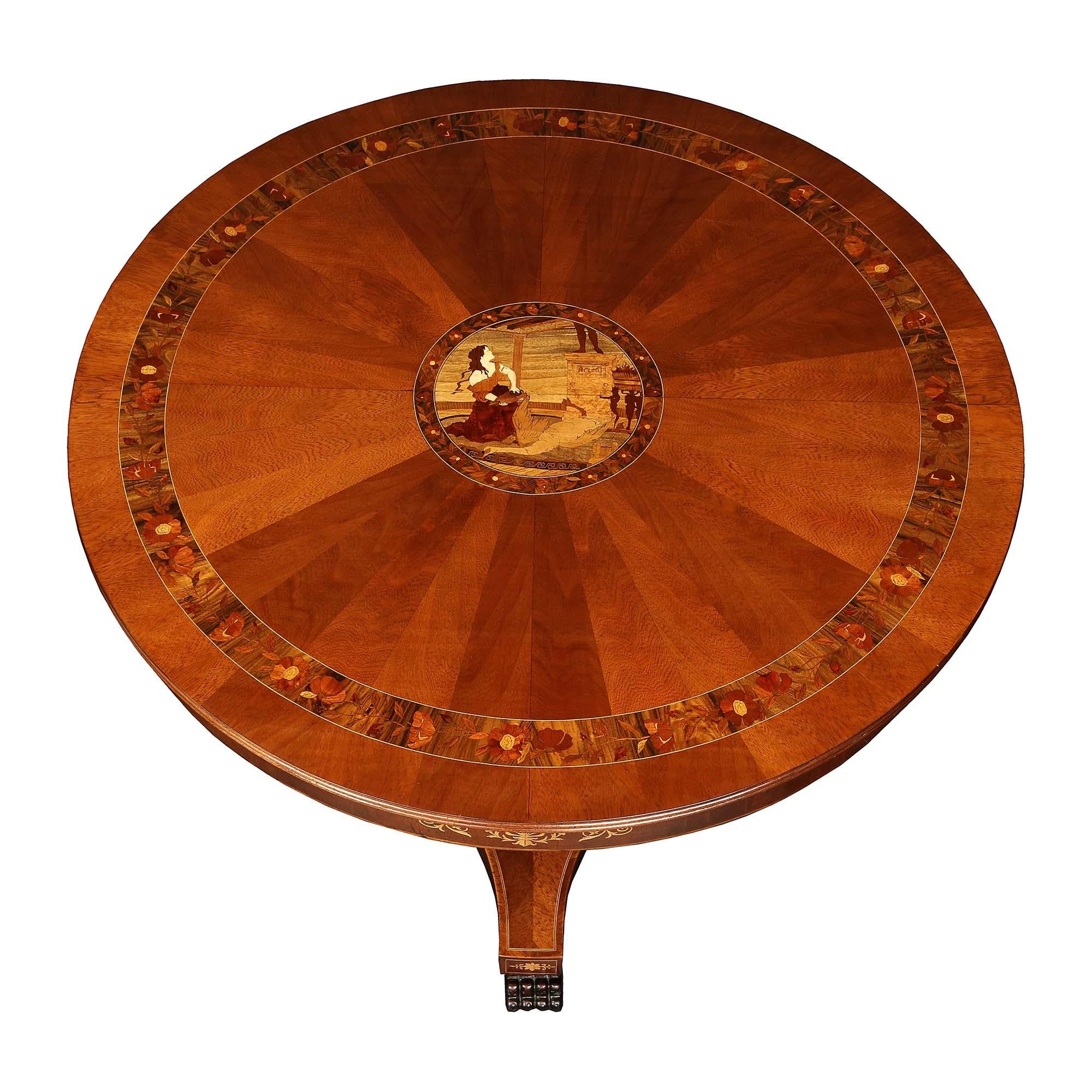 Mesa central francesa de caoba estilo Luis XVI del siglo XIX en venta ...