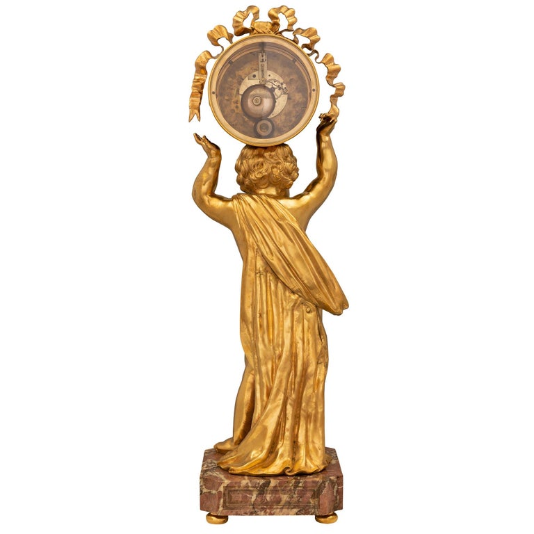 French 19th Century Louis XVI St. Marble, Ormolu and Patinated Bronze ...