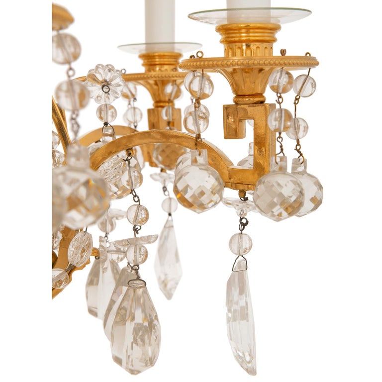 French 19th Century Louis XVI St. Ormolu and Baccarat Crystal ...