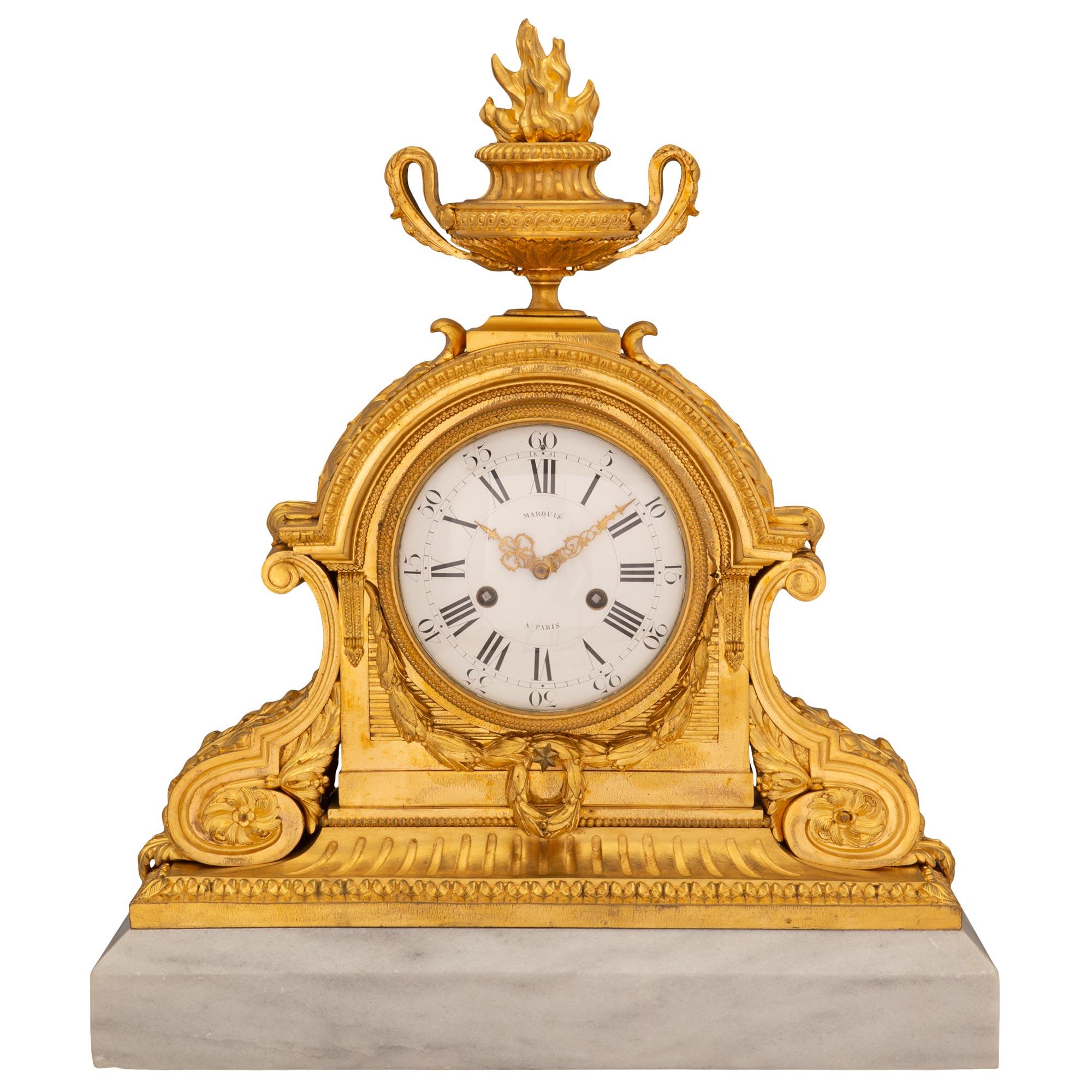 French 19th Century Louis XVI St. Ormolu and Sevres Clock by Tiffany ...