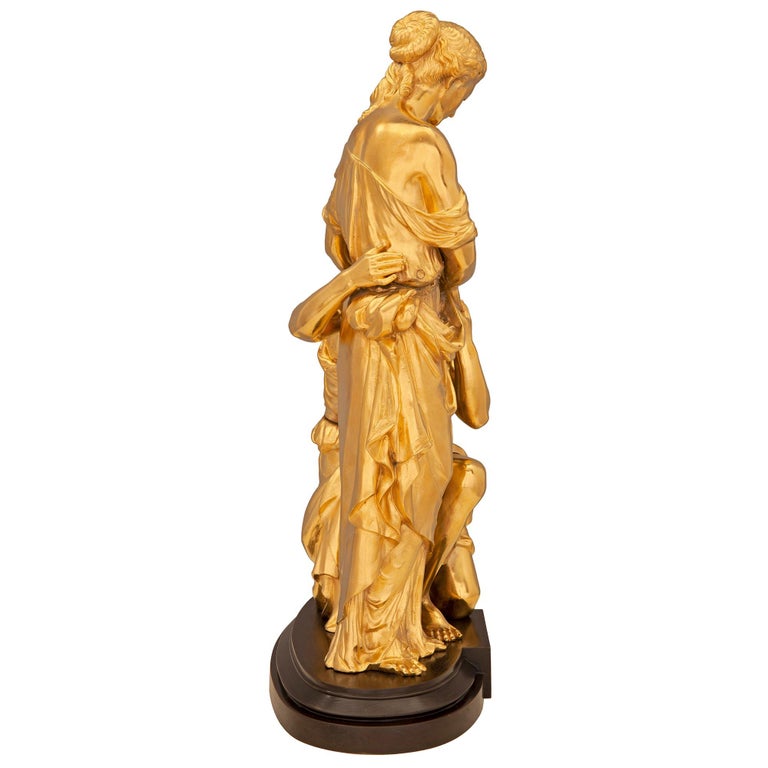 French 19th Century Louis XVI St. Ormolu And Patinated Bronze Statue ...