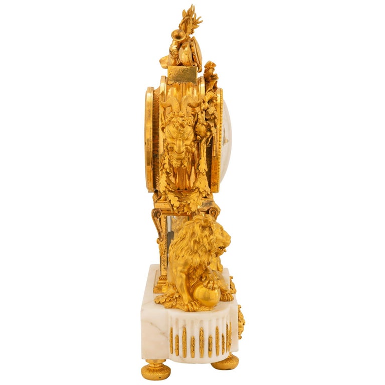 French 19th Century Louis XVI St. Ormolu Clock by Roque, Paris For Sale ...