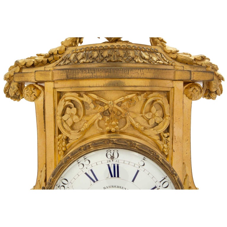 French 19th Century Louis XVI St. Ormolu Clock Signed F. Barbedienne ...