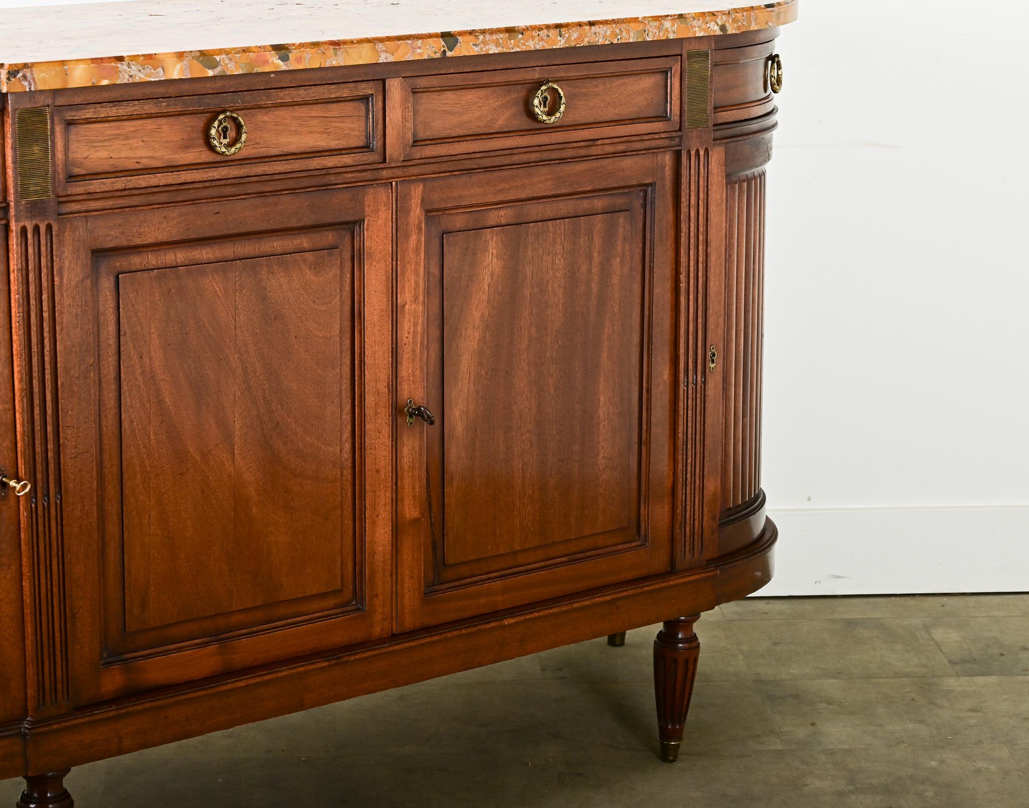 French 19th Century Louis XVI-style Demilune Enfilade For Sale at 1stDibs