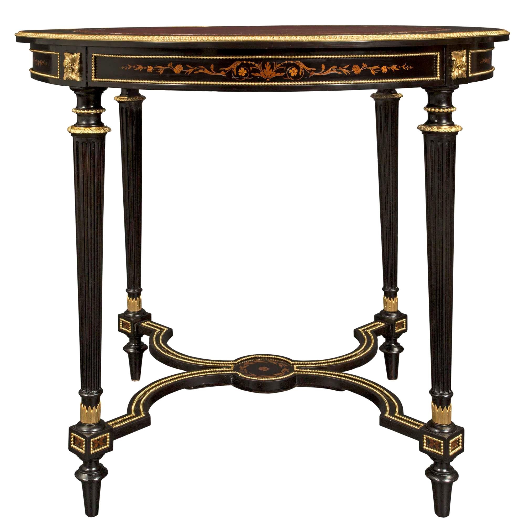 French 19th Century Louis XVI Style Napoleon III Period Center Table ...