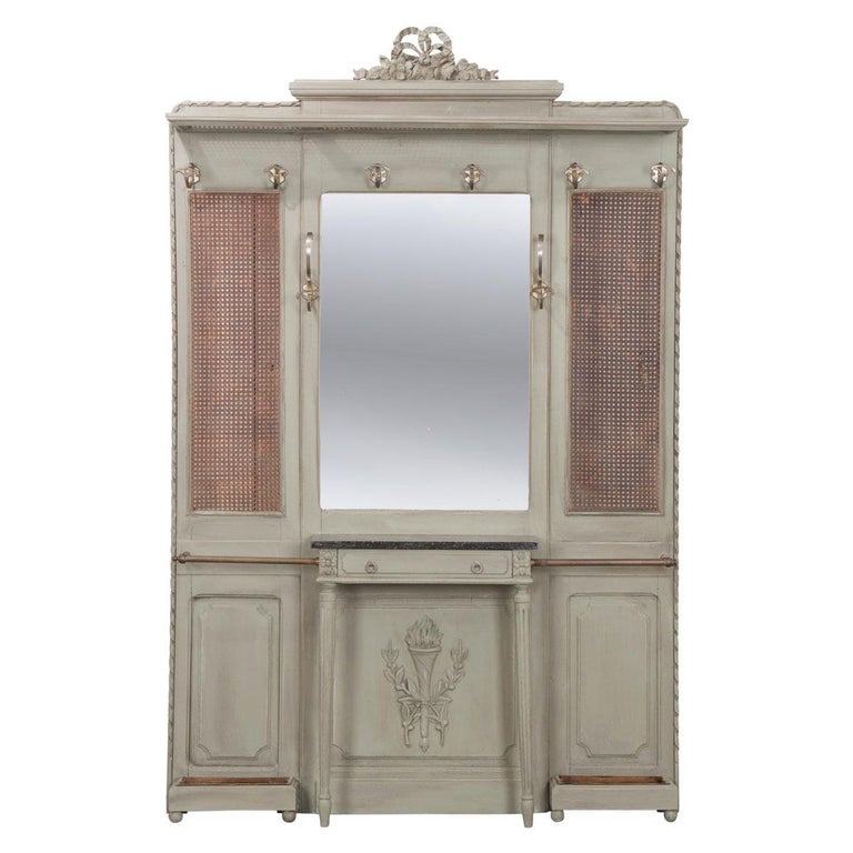 French 19th Century Louis XVI Style Painted Hall Tree at 1stDibs