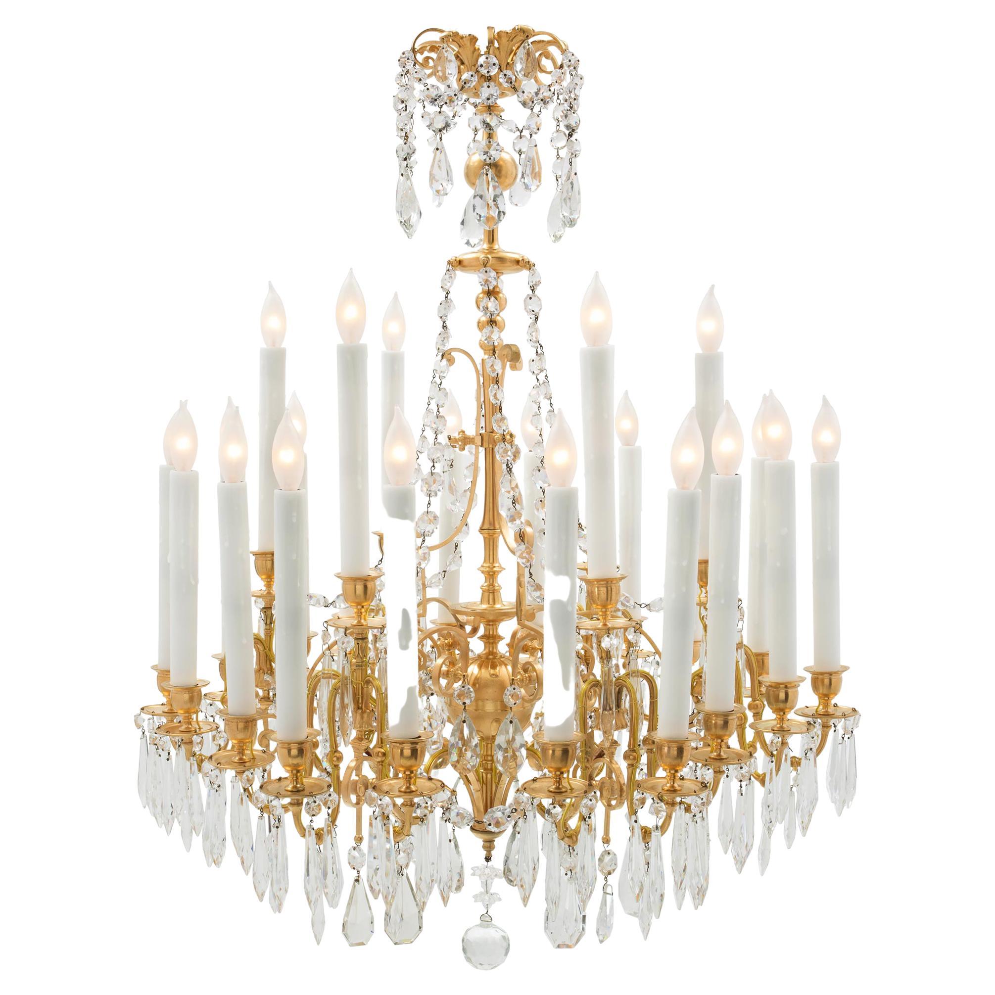 French 19th Century Louis XVI Style Four-Arm Chandelier For Sale at 1stDibs