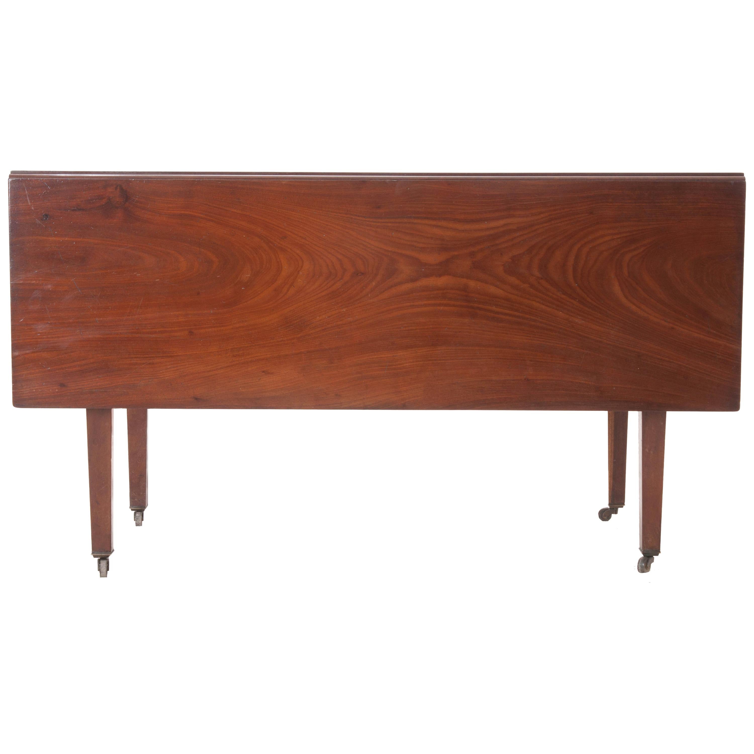 19th Century French Drop Leaf Extension Dining Table at 1stDibs