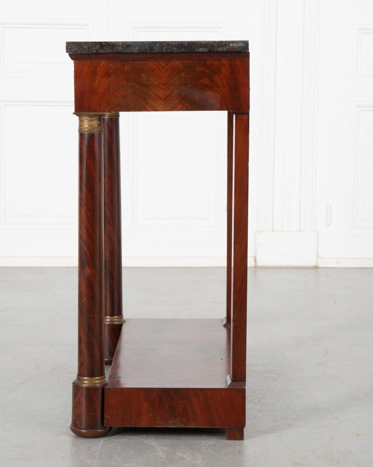 French 19th Century Mahogany Empire Console For Sale at 1stDibs