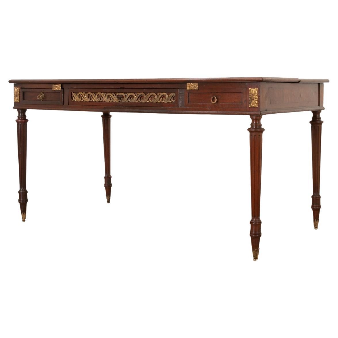 French 19th Century Mahogany Desk at 1stDibs