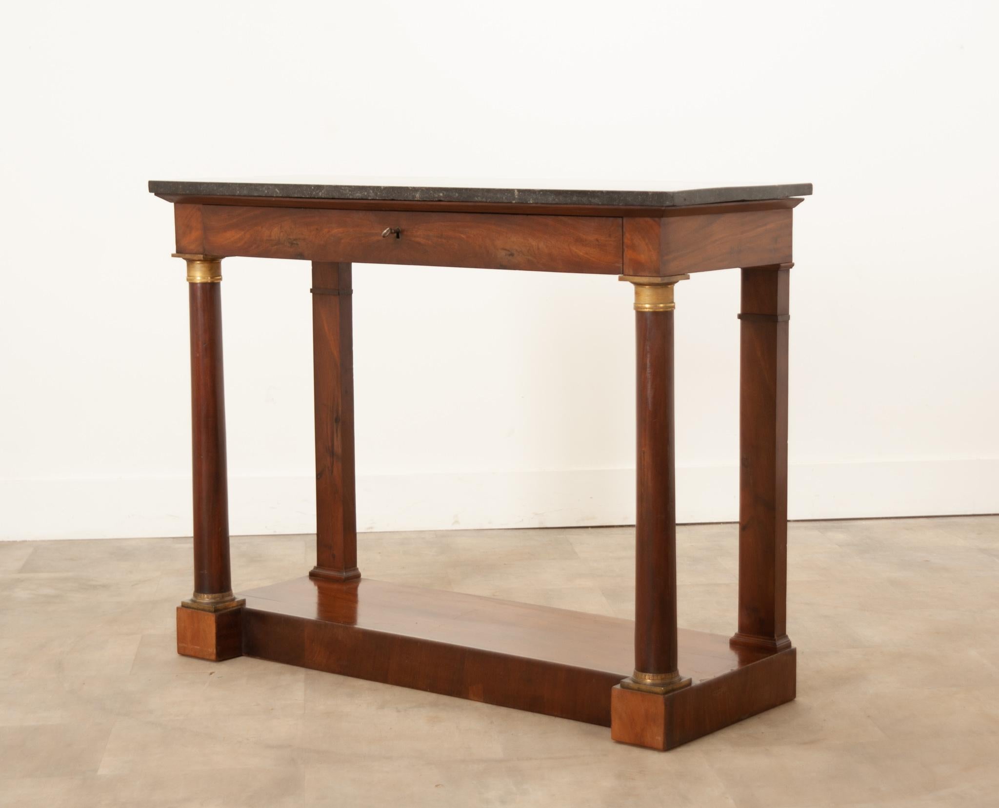 French 19th Century Mahogany Empire Console For Sale at 1stDibs