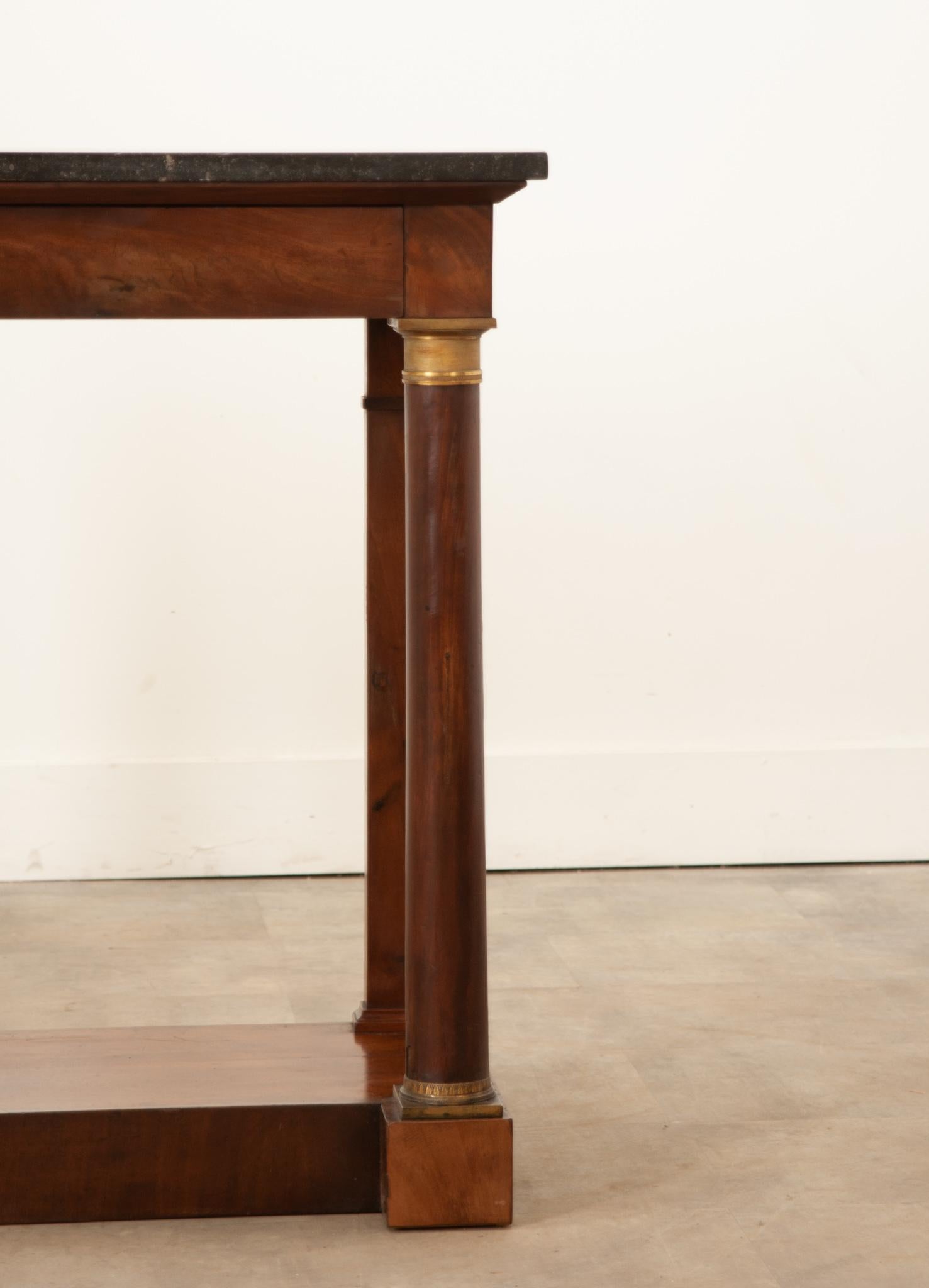 French 19th Century Mahogany Empire Console For Sale at 1stDibs