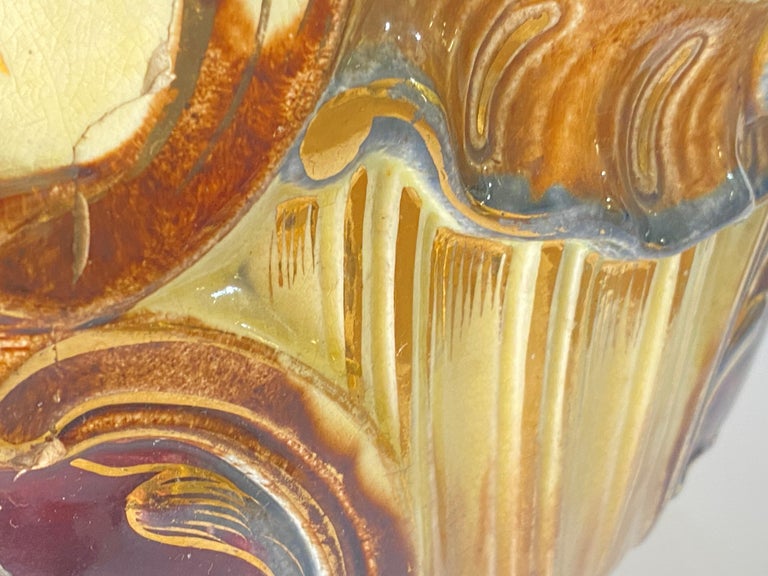 French 19th Century Majolica Cache-Pot with Foliage Decor For Sale at ...