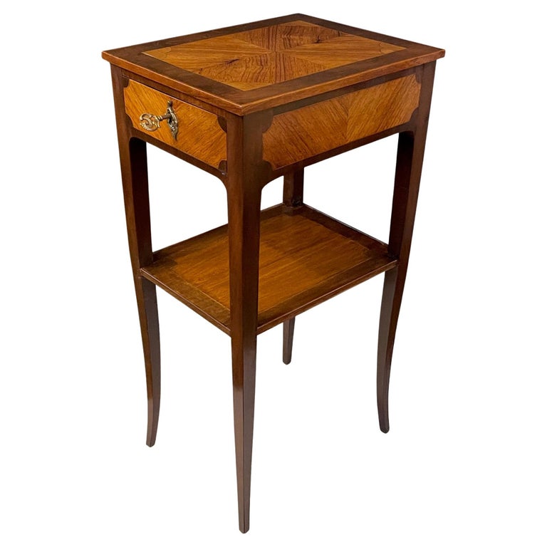 French 19th Century Mixed-Wood Transition Style Single-Drawer Side ...