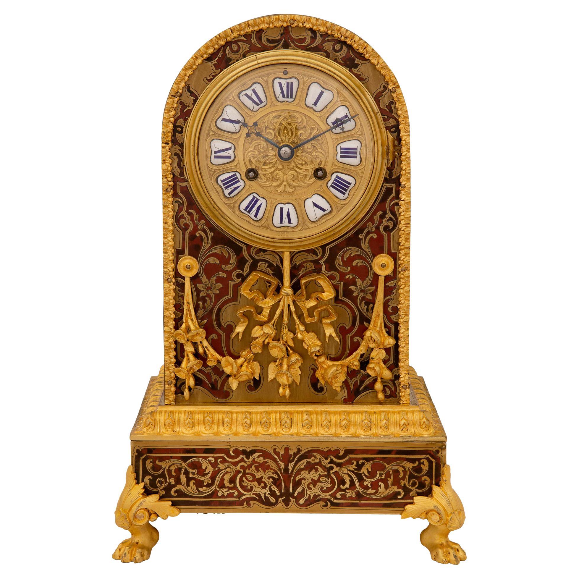 19th Century Napoleon III Bronze French Cartel Clock For Sale at 1stDibs