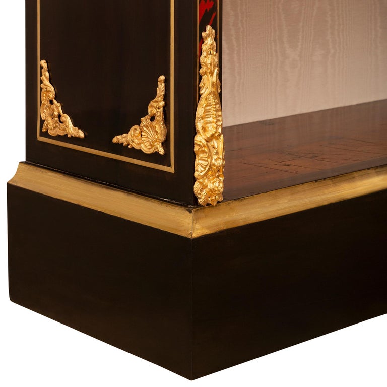 French 19th Century Napoleon III Period Ebony and Tortoiseshell Étagère ...