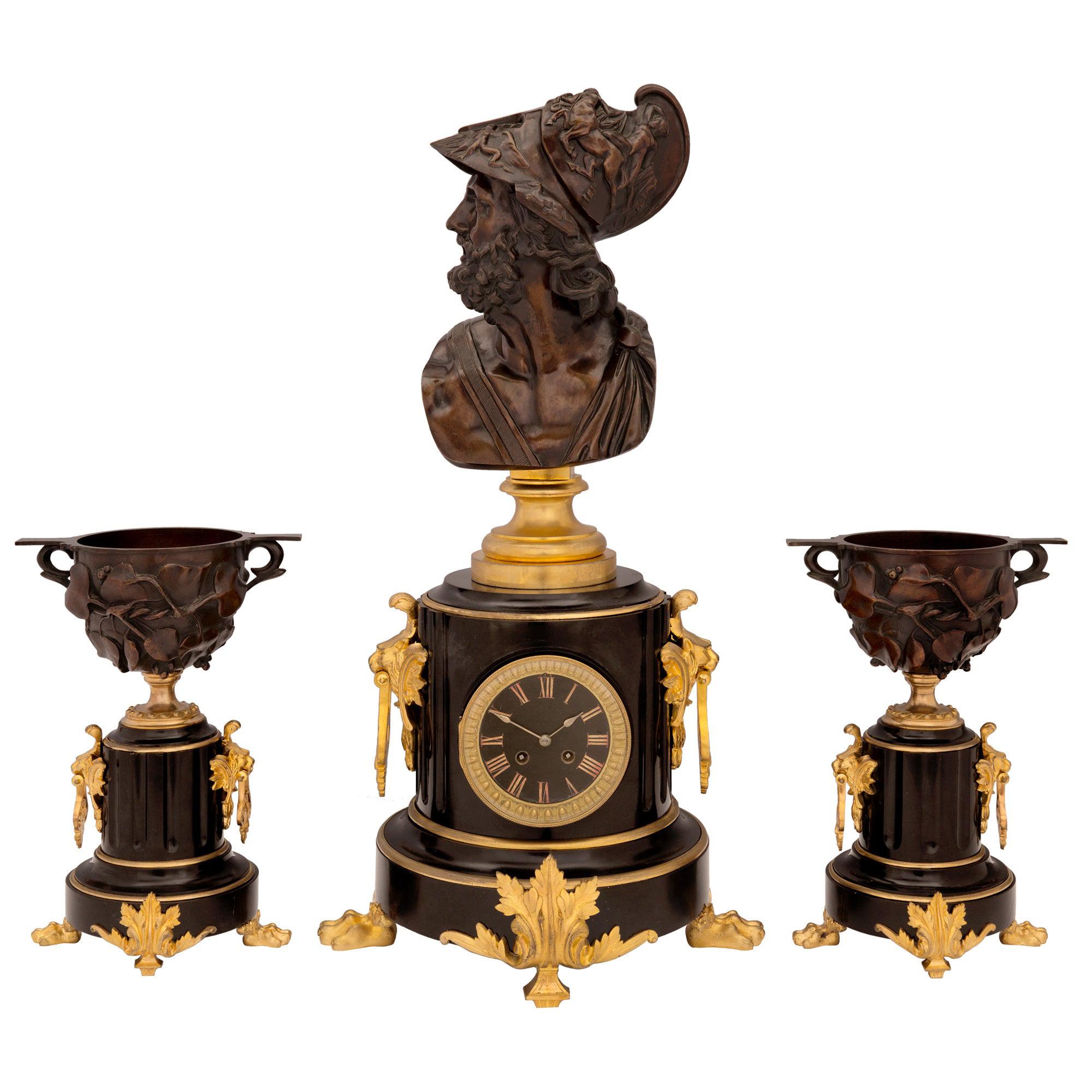 19th Century Victorian Marble Garniture Set at 1stDibs