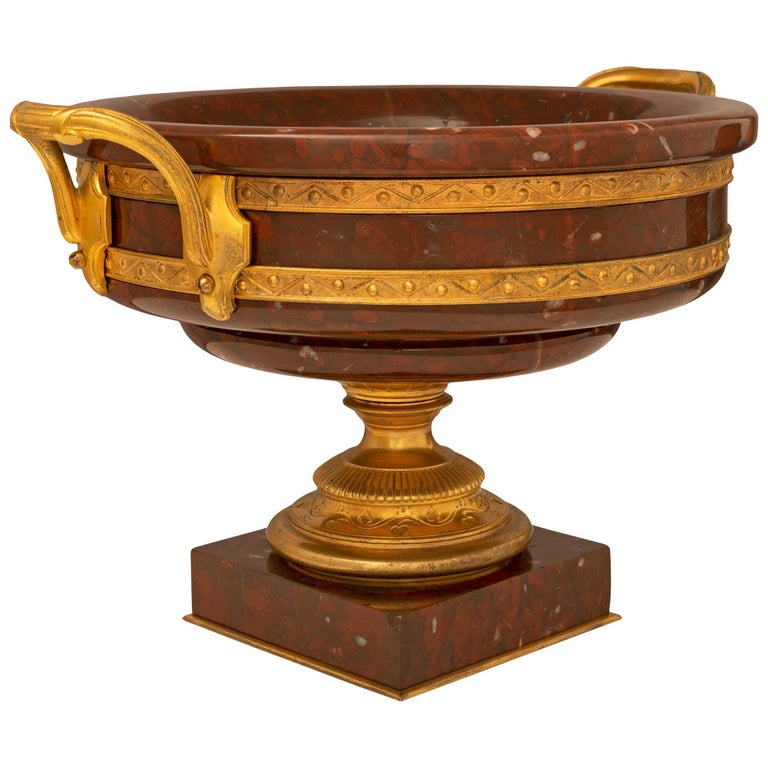 French 19th Century Neo-Classical St. Marble And Ormolu Tazza For Sale ...