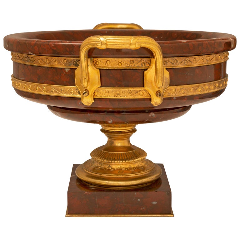 French 19th Century Neo-Classical St. Marble And Ormolu Tazza For Sale ...
