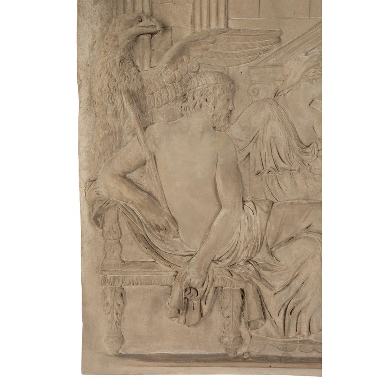 French 19th Century Neo-Classical St. Plaster Plaque For Sale at 1stDibs