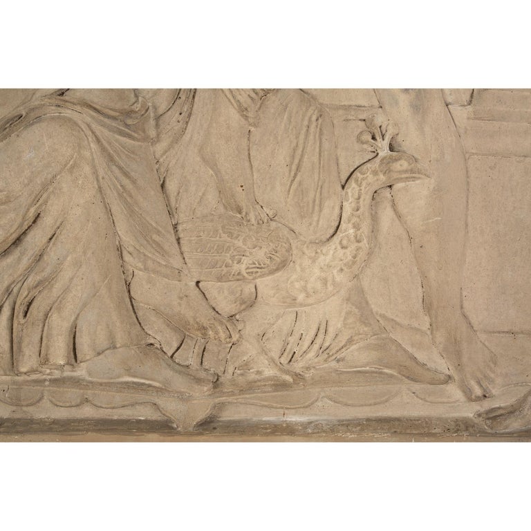 French 19th Century Neo-Classical St. Plaster Plaque For Sale at 1stDibs