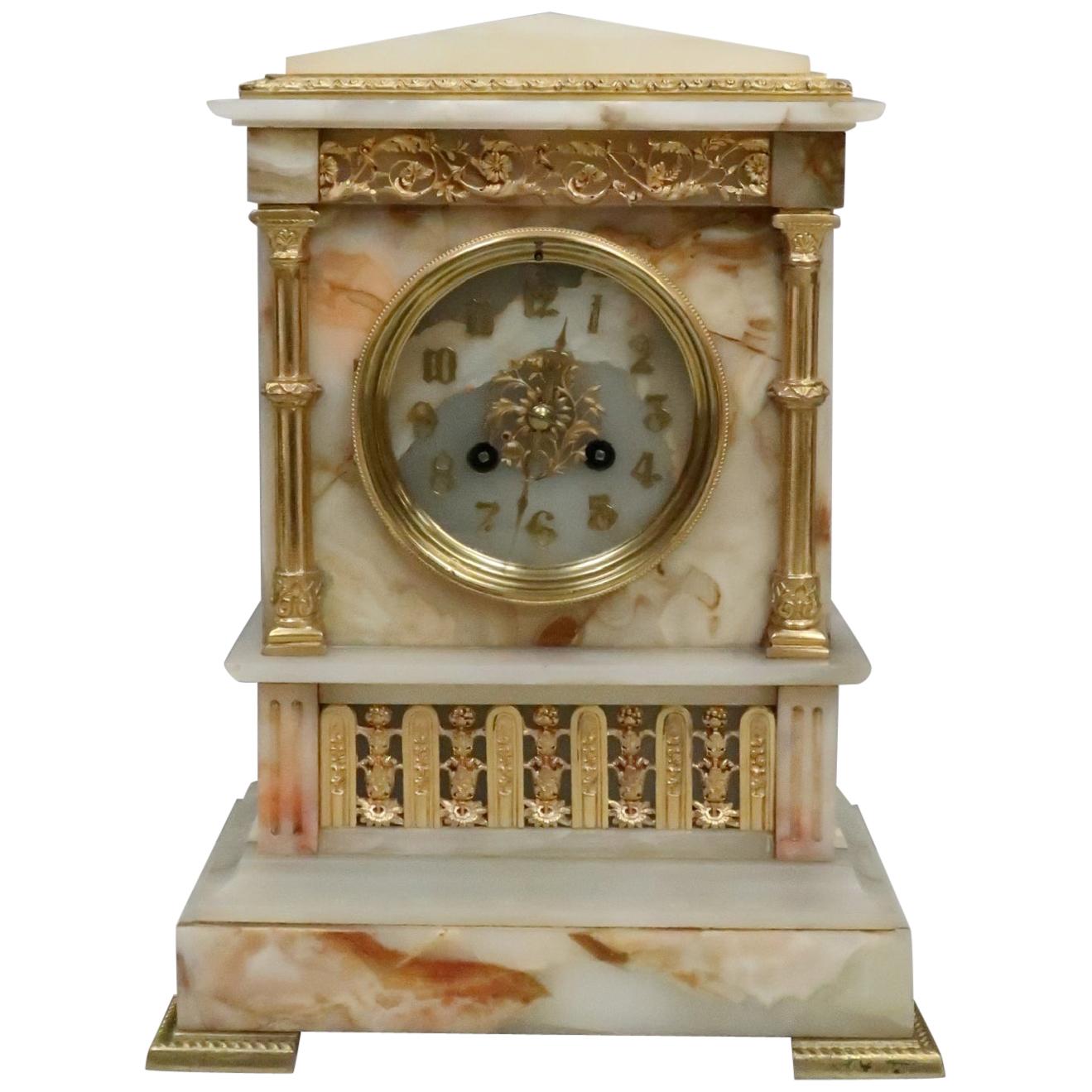Alabaster Clocks - 26 For Sale at 1stdibs