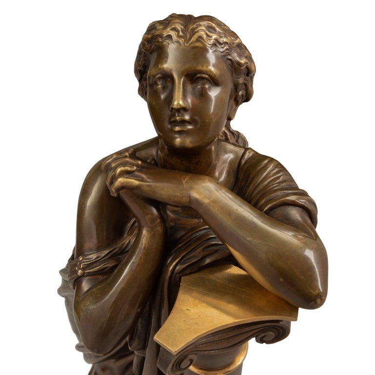 French 19th Century Neoclassical Style Patinated Bronze and Ormolu ...