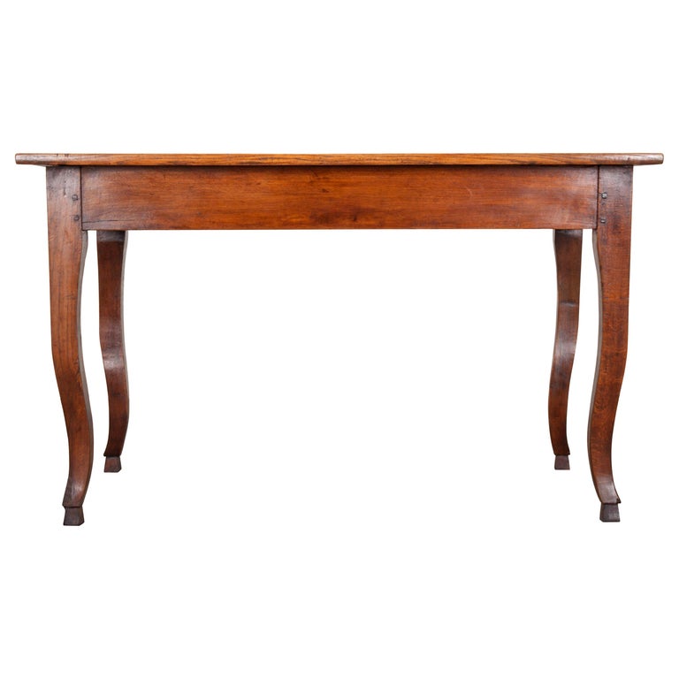 French, 19th Century Oak Cabriole Leg Table at 1stDibs