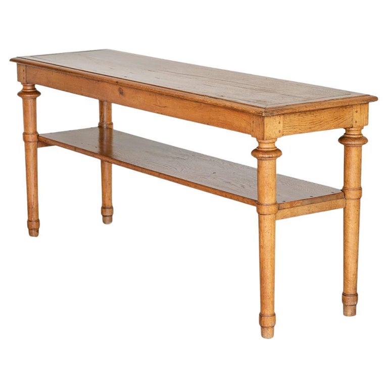 French 19th Century Oak Console Table For Sale at 1stDibs