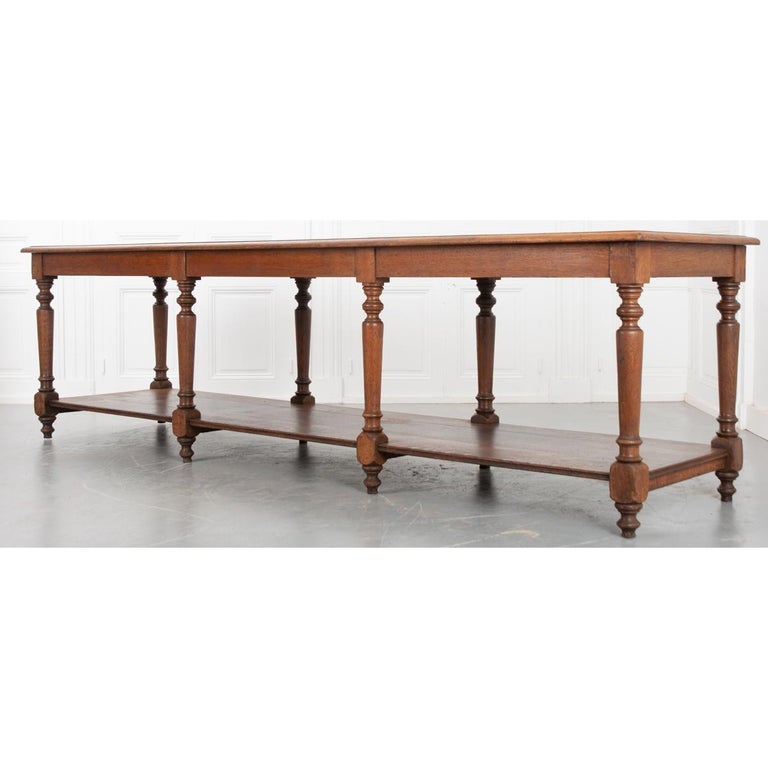 French 19th Century Oak Drapery Table at 1stDibs