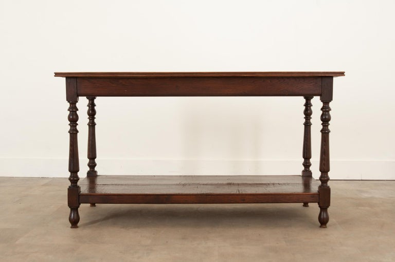 French 19th Century Oak Drapery Table For Sale at 1stDibs