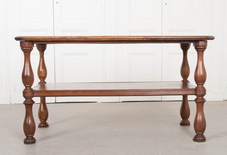 French 19th Century Oak Drapery Table at 1stDibs