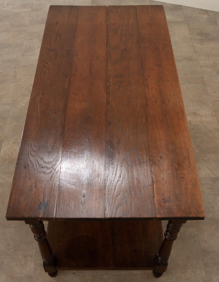 French 19th Century Oak Drapery Table For Sale at 1stDibs