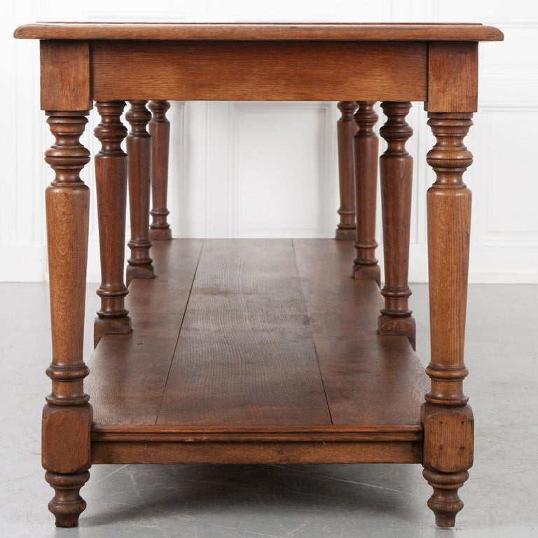 French 19th Century Oak Drapery Table at 1stDibs