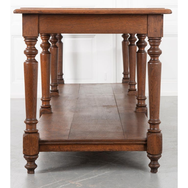 French 19th Century Oak Drapery Table at 1stDibs