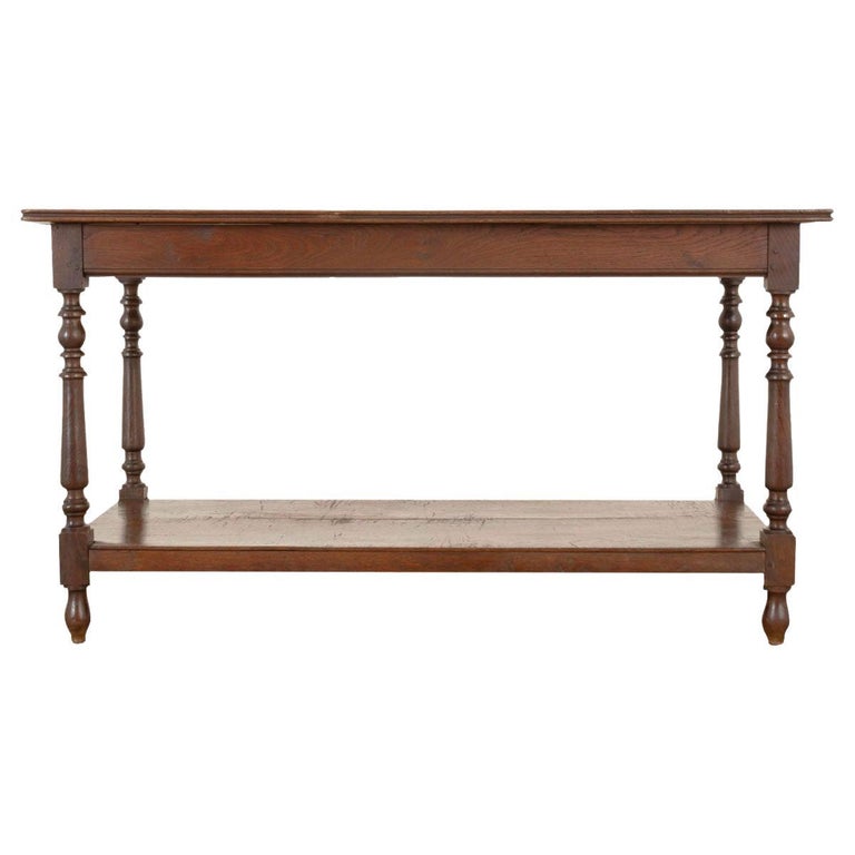 French 19th Century Oak Drapery Table For Sale at 1stDibs