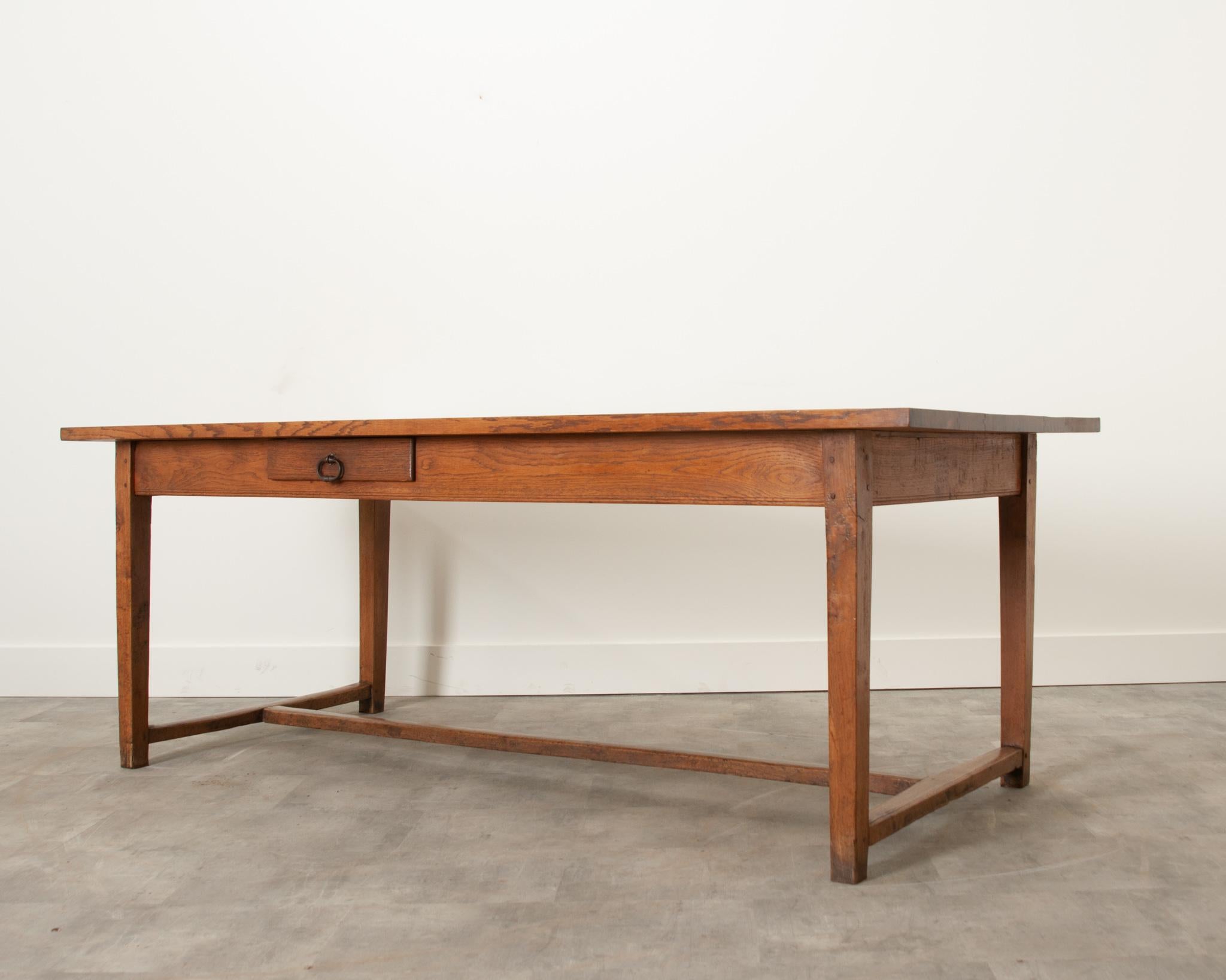 French 19th Century Oak Farm Table For Sale at 1stDibs