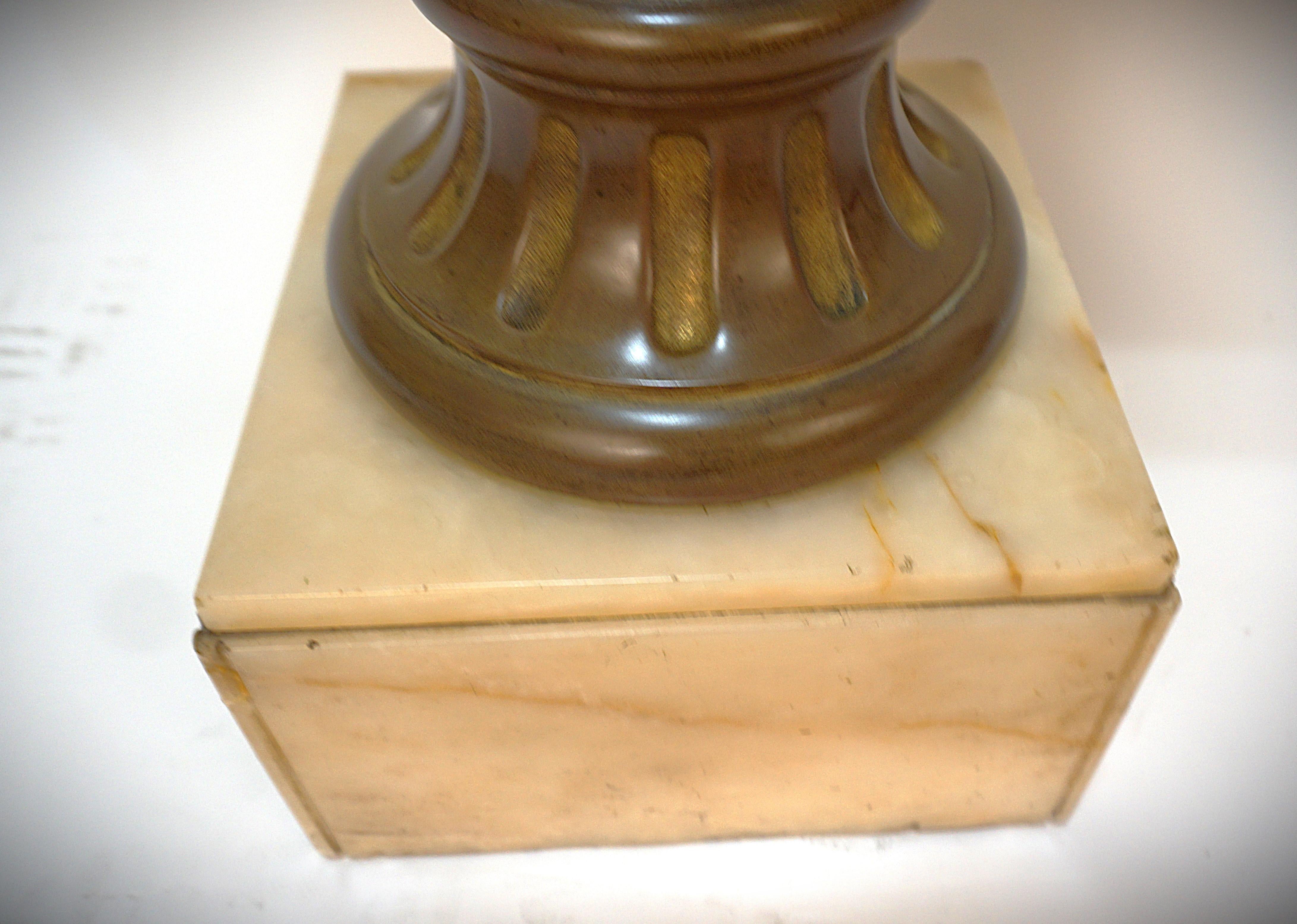 French 19th Century Onyx and Bronze Column Pedestal For Sale at 1stDibs